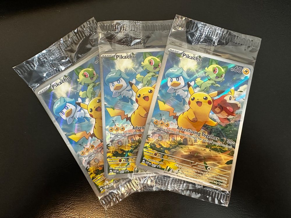 3x Pikachu Promo Paldea Evolved Originalverpackt | Kaufen auf Ricardo
