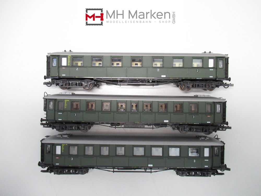Roco 3 Teiliges Deutsches Personenwagen Set DC/GS H0 o.OVP (Gebraucht ...