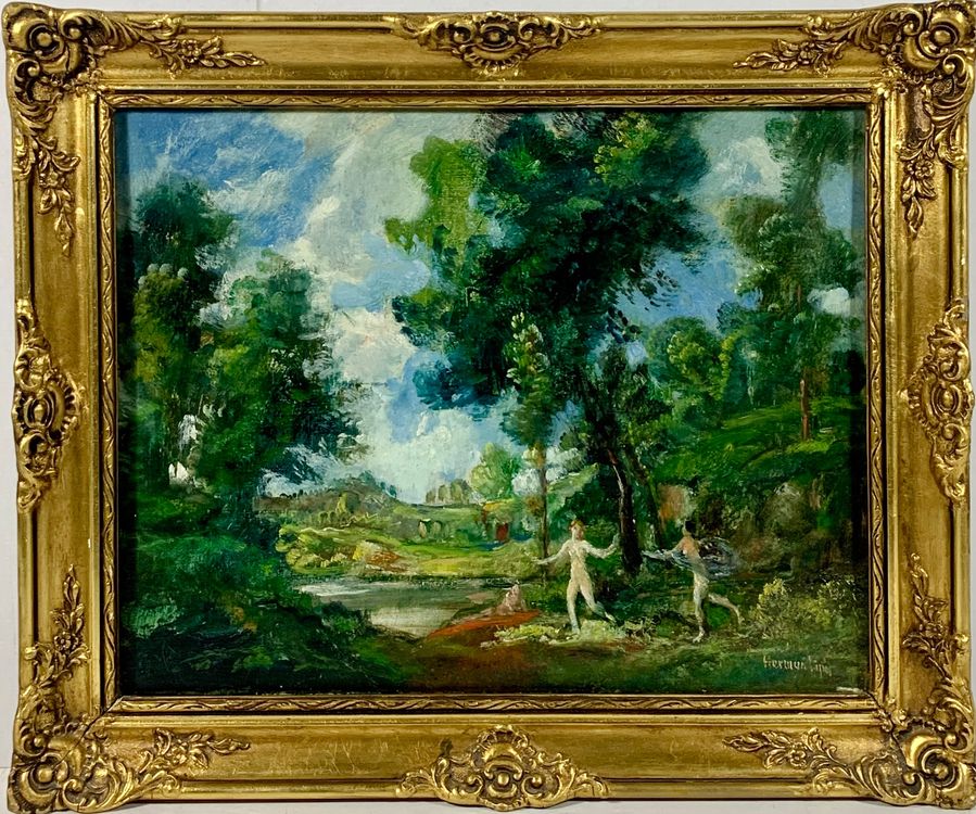 Lipot Herman (1884-1972) Gemälde Badende am See | Kaufen auf Ricardo