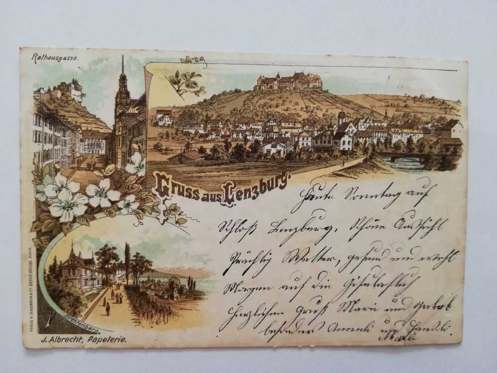 Postkarte Gruss aus Lenzburg 1897 | Kaufen auf Ricardo