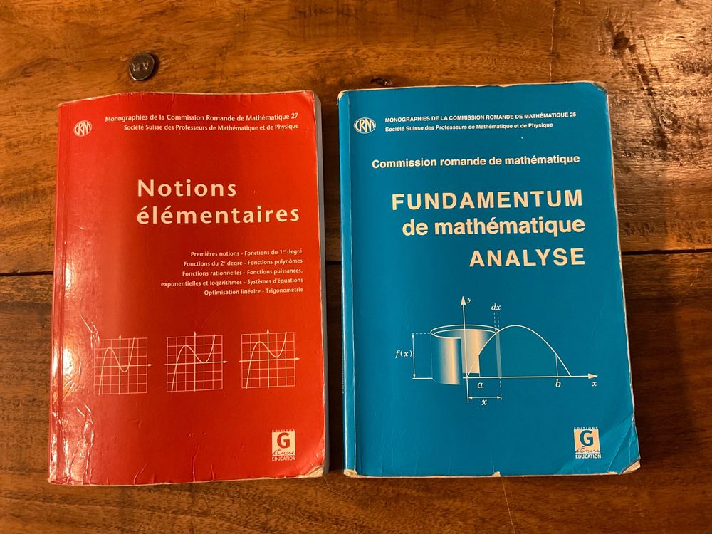 2 livres Fundamentum math analyse + Notions élémentaires (Gebraucht) in ...