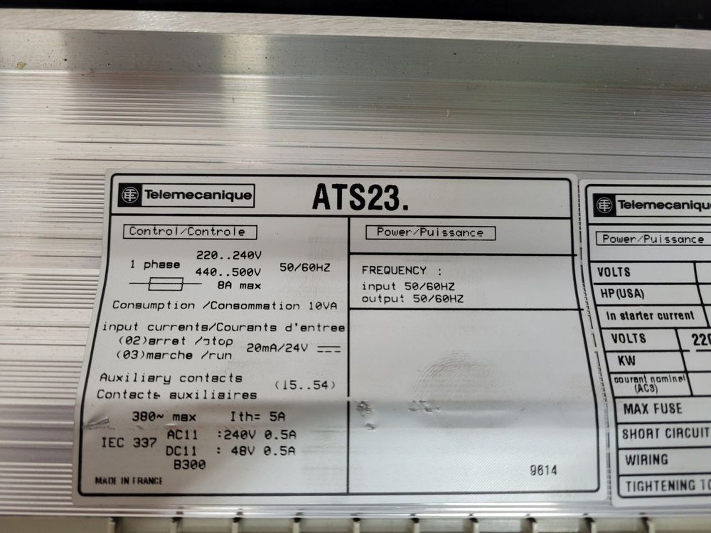 Telemechanique Altistart 3 - Sanftanlasser - ATS23 (Gebraucht) in ...