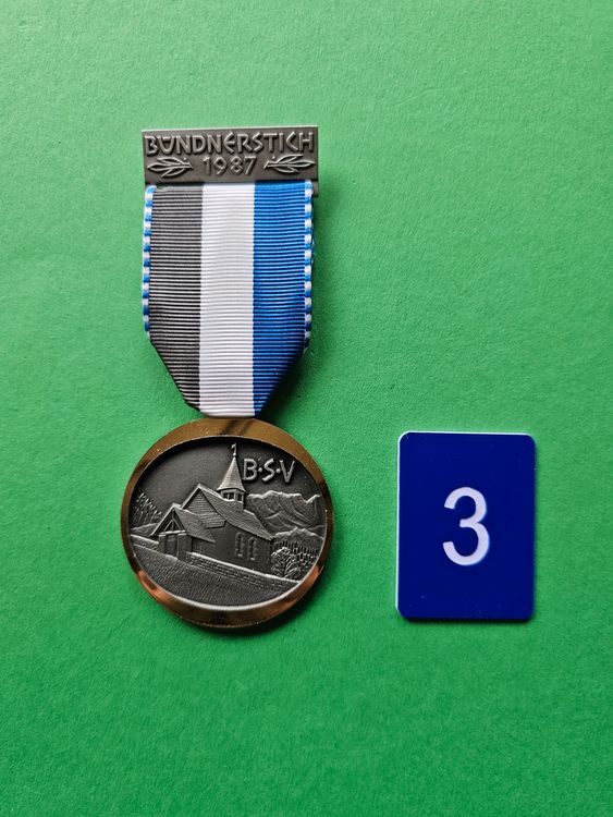 BÜNDNERSTICH B-S-V SCHIESSEN KRANZABZEICHEN MEDAILLE MÜNZEN (Gebraucht) in Ermatingen für CHF 2 ...