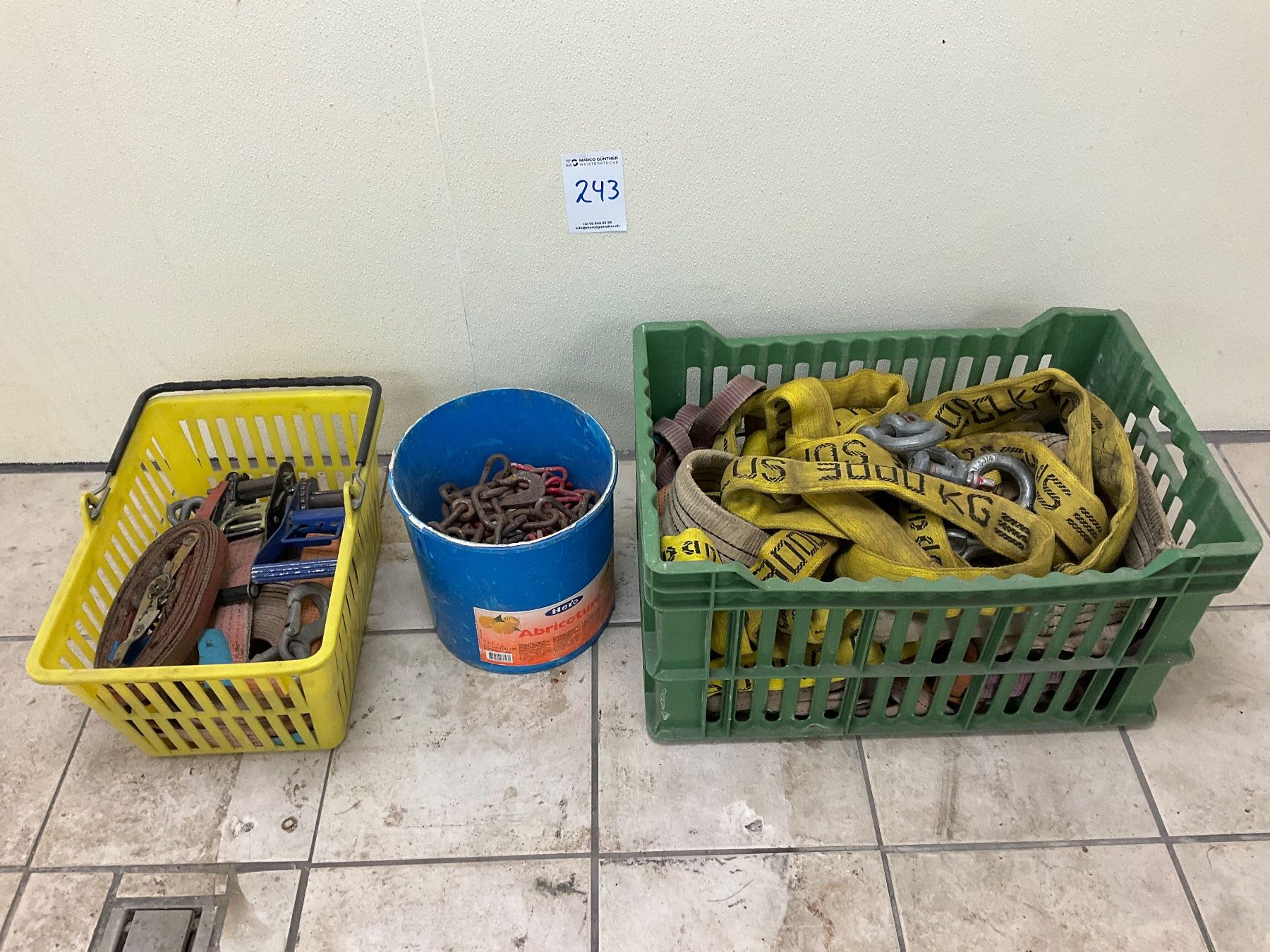 243 Posten Hebegurte, Spannset und Ketten aus Liquidation (Gebraucht ...