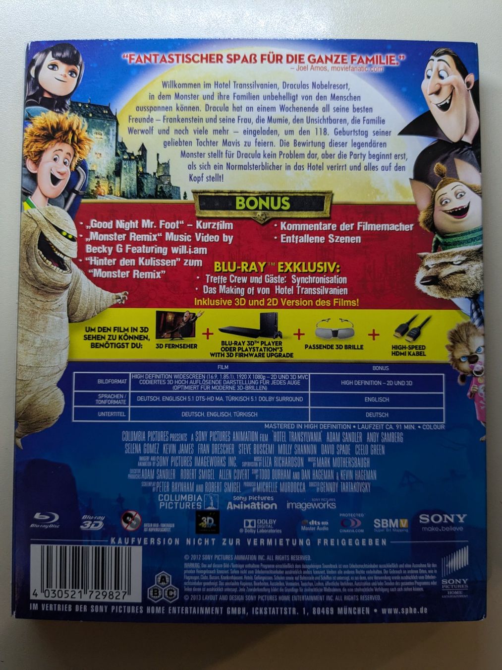 Hotel Transsilvanien [2 Blu-rays/2D&3D] (Gebraucht) in Port für CHF 4.9 – mit Lieferung auf ...