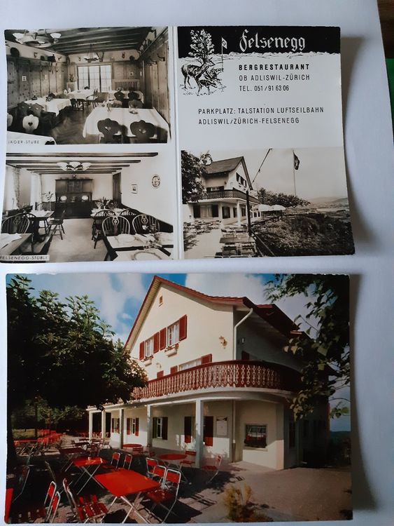 2 historische Postkarten Restaurant Felsenegg Adliswil Zü... (Gebraucht) in Wattwil für CHF 1 ...