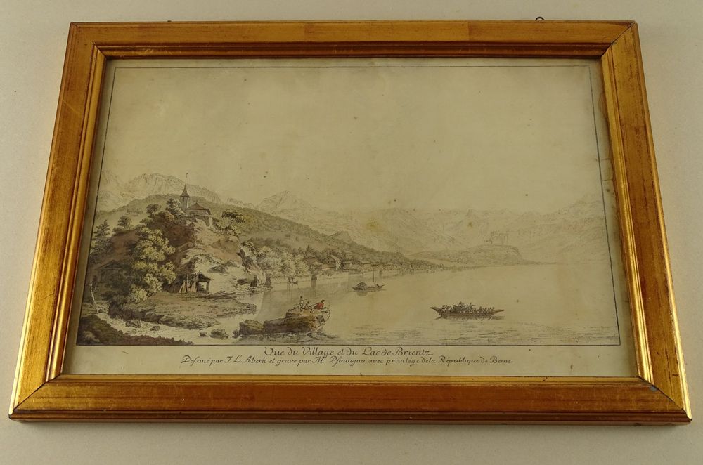 BRIENZ SEE UND ORT, UMRISSRADIERUNG VON ABERLI (Gebraucht) in Grüningen ...