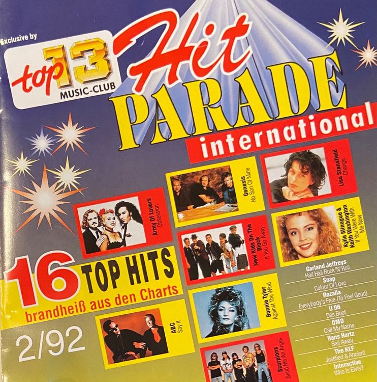 Hit Parade Intonational 92 Genesis • kylie minogue • The KLF | Kaufen ...