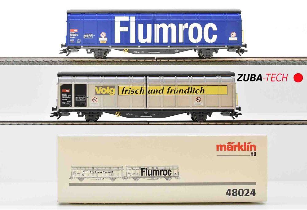 Märklin 48024 Schiebewandwagen-Set 2-tlg SBB H0 GS mit OVP | Comprare ...