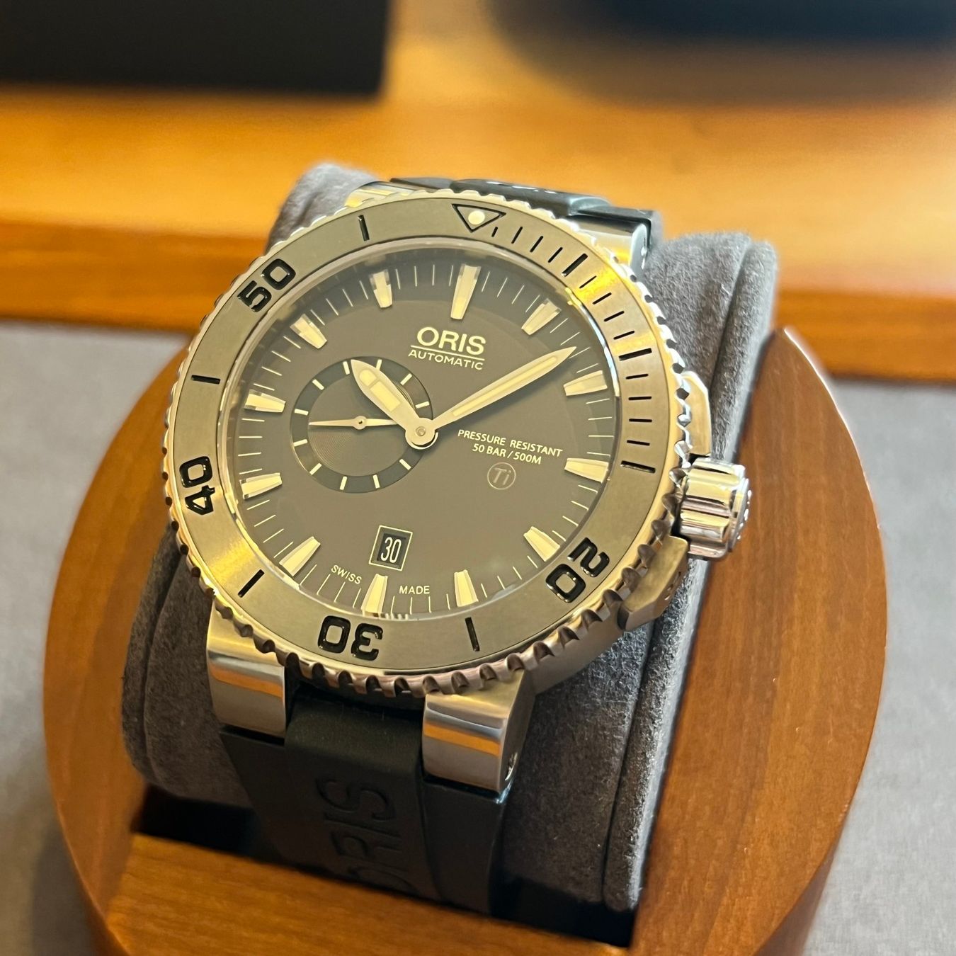 Oris Aquis Titanium Small Second Full Set 01.743.7664.7253-0 (Gebraucht ...