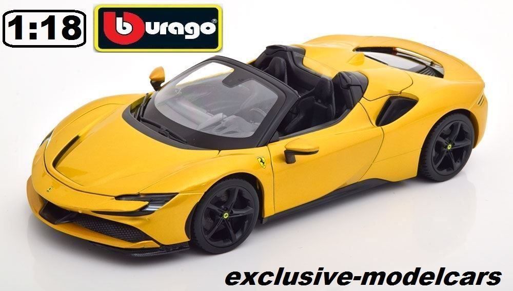 FERRARI SF90 Spider 2021 gold-métallic 1:18 von Bburago | Kaufen auf ...