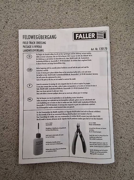 Faller Feldwegübergang HO 120170 (Gebraucht) in Würenlingen für CHF 5 ...