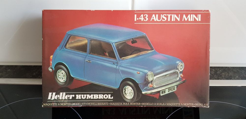 mini cooper bausatz blau 1:43 humbrol/heller (Neu (gemäss Beschreibung ...