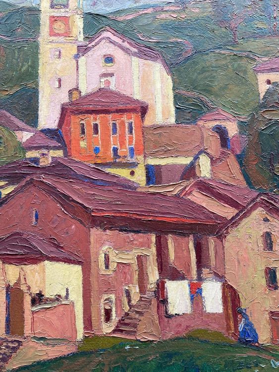 HENRI FEHR ÖLGEMÄLDE DORFANSICHT | Kaufen auf Ricardo