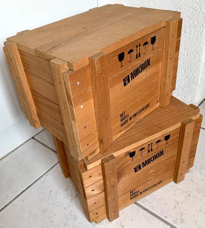 2 Deko Cargo-Holzkistli MIKRON (Gebraucht) in Pieterlen für CHF 30 ...