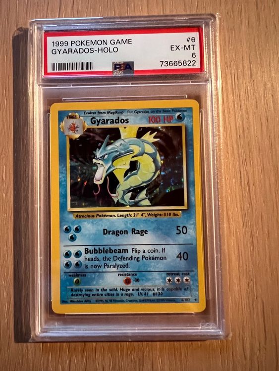 1x POKEMON GYARADOS HOLO BASE SET 1999 PSA 6 RARE CARD ENG (Gebraucht ...