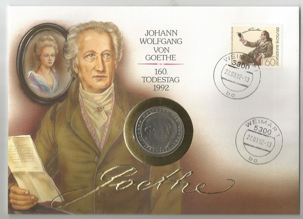 ** NUMISBRIEF::: 5 DM - 1992 GOETHE - D ** | Kaufen auf Ricardo