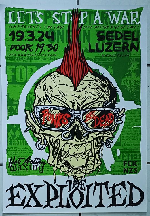 The Exploited Tour Poster '24 Luzern (Neu (gemäss Beschreibung)) in ...
