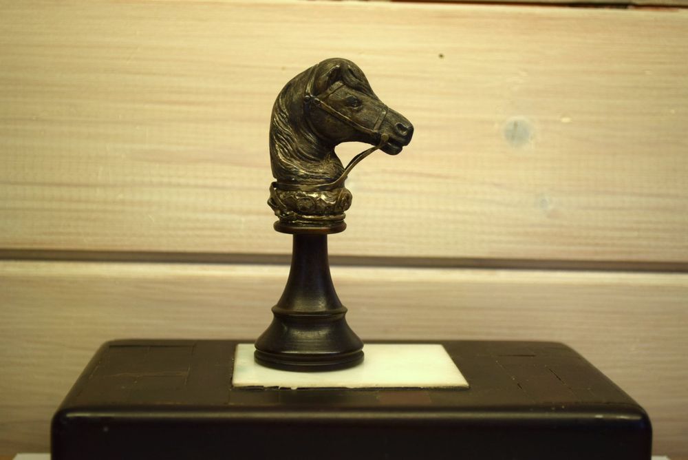 Antike Schachfigur Pferd Silber? Deko Unikat Rarität Vintage (Gebraucht ...
