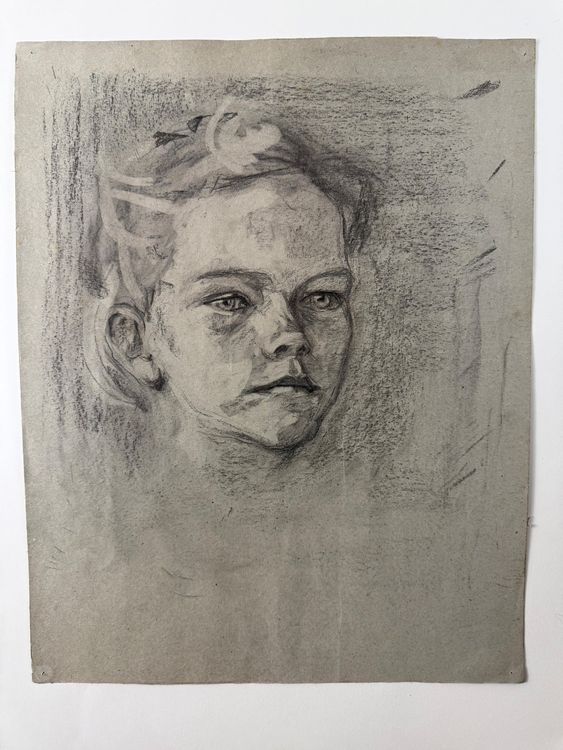 Kohlezeichnung Portrait junge Frau, Unikat (Gebraucht) in Neuhausen am Rheinfall für CHF 10 ...