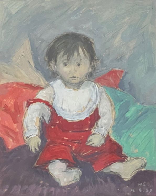 Walter Sautter. David, sitzender Knabe, 1957. Mischtechnik (Gebraucht ...