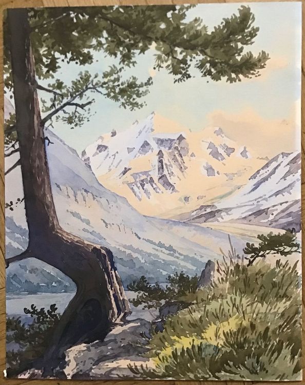Berglandschaft Aquarell Unleserlich Signiert (Gebraucht) in Root für CHF 115 – mit Lieferung auf ...