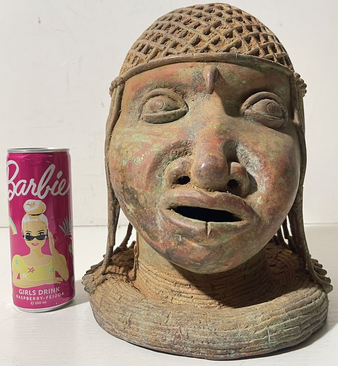 Grosse Sehr Alte Afrikanische Büste Skulptur aus Bronze (Gebraucht) in Root für CHF 159 – mit ...
