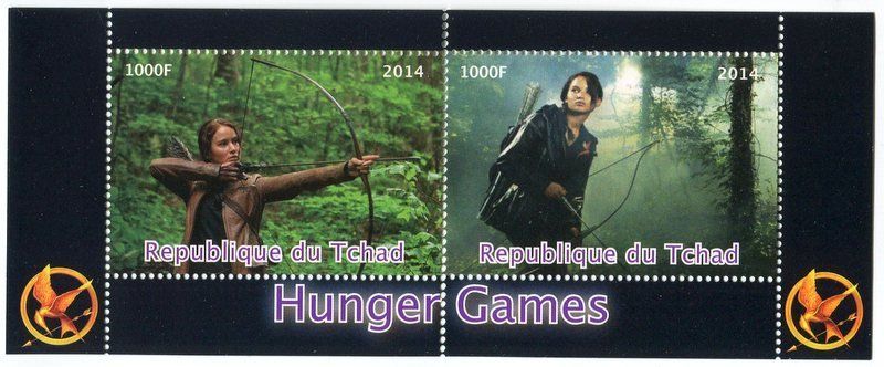 Block "The Hunger Games. Jennifer Lawrence". Tschad (Neu und ...