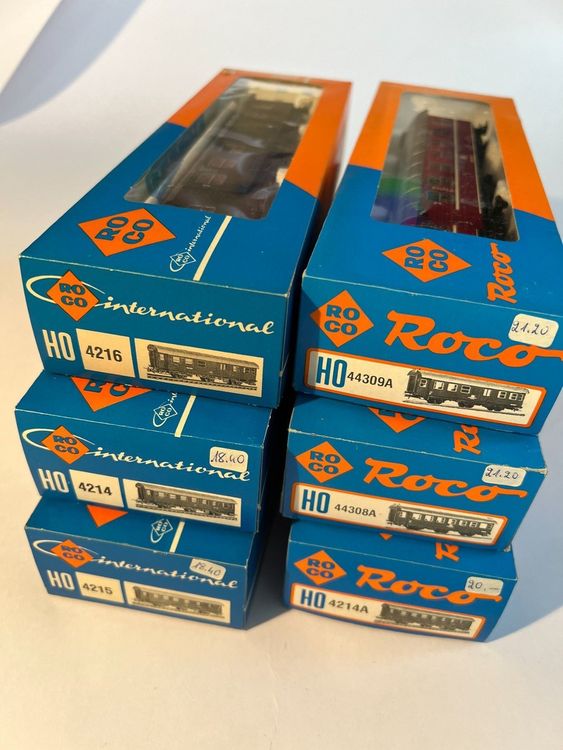 Set 6 wagons ROCO "3 pattes", époque III (Neu und originalverpackt) in ...