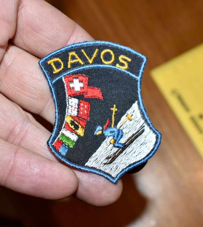 VINTAGE Badge DAVOS 1 nos ST. GALLER STICKEREI | Kaufen auf Ricardo