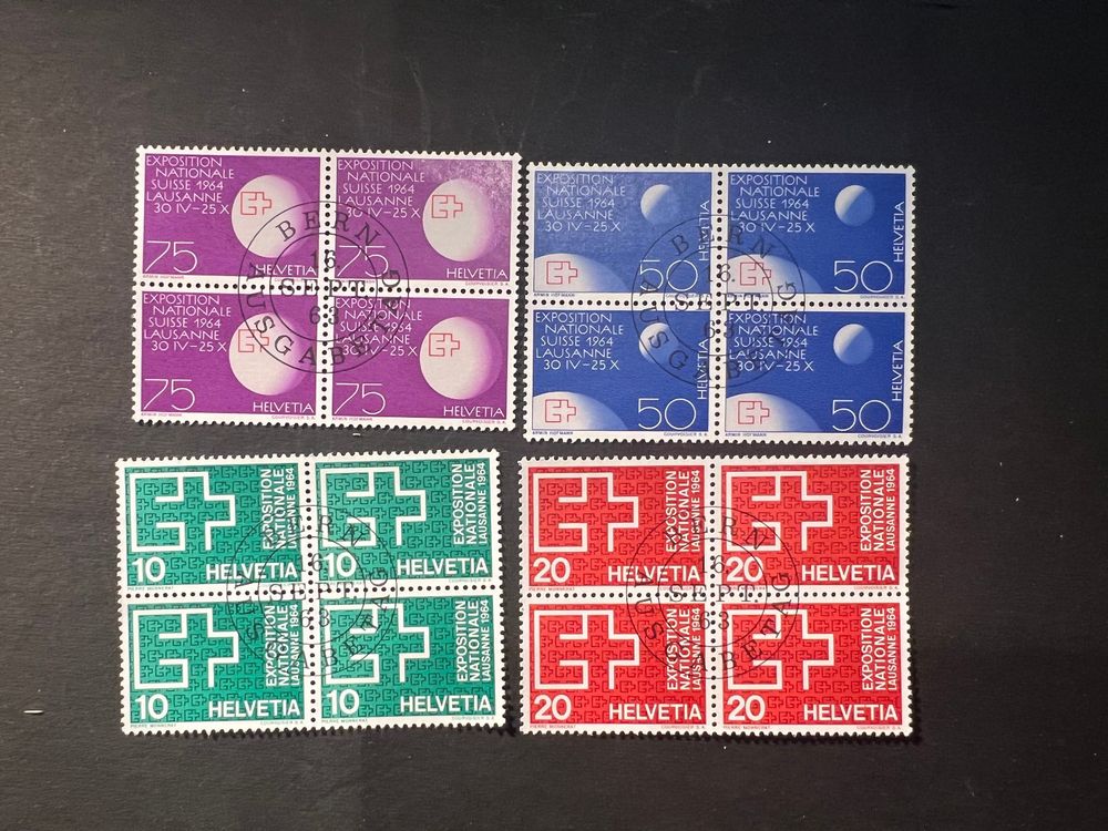 Schweiz 1963 Viererblock Serie Ersttag gest. (E1207) (Gebraucht) in Hinwil für CHF 2 – mit ...