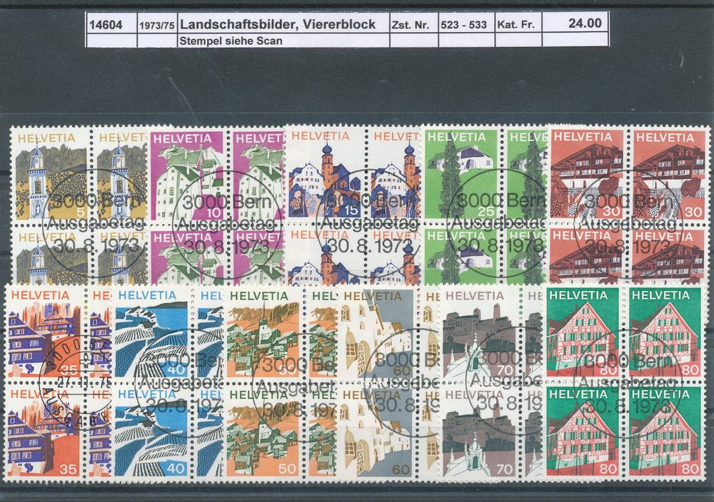 1973/75 Landschaftsbilder - Viererblock | Kaufen auf Ricardo