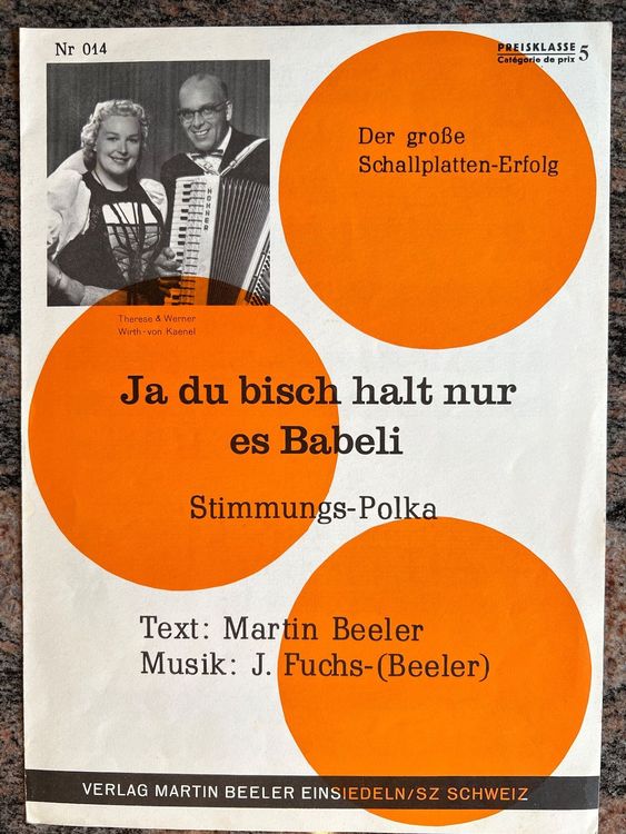 Noten Antik - Ja du bisch halt nur es Babeli -Stimmung-Polka (Gebraucht ...