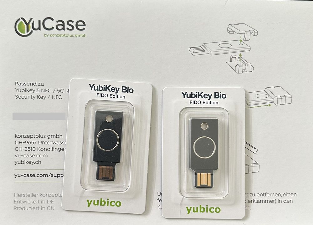 2x YubiKey Bio Series – FIDO Edition (Neu und originalverpackt) in Auw ...