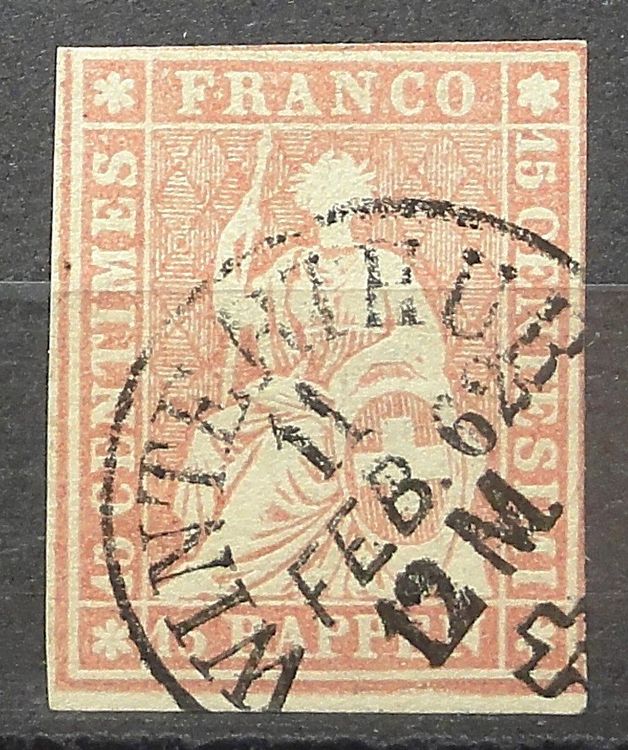 Strubel 24 G / Winterthur 11 FEB 1862 (Gebraucht) in Solduno für CHF 7. ...