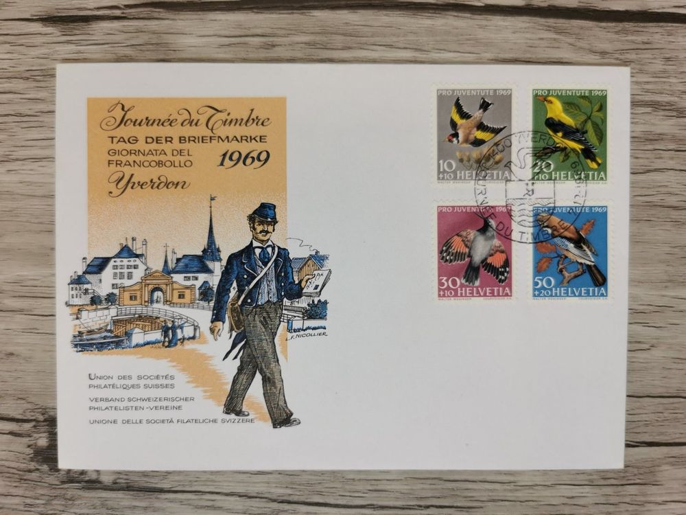 TR03 Enveloppe + Timbre Suisse 1969 (Gebraucht) in Cousset für CHF 0.6 – mit Lieferung auf ...