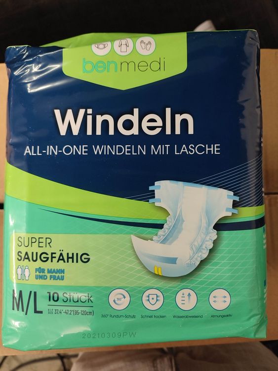 Benmedi Slip M/L super Windel Erwachsene ähnlich Tena (Neu und ...