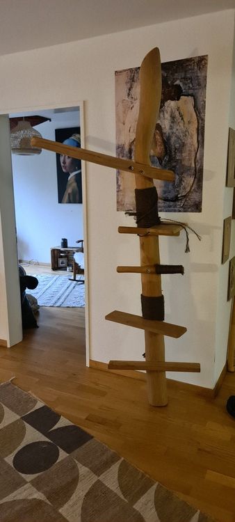 Kratzbaum Katze, selbstgebaut , eiche Massiv, stylisch, wand | Kaufen ...