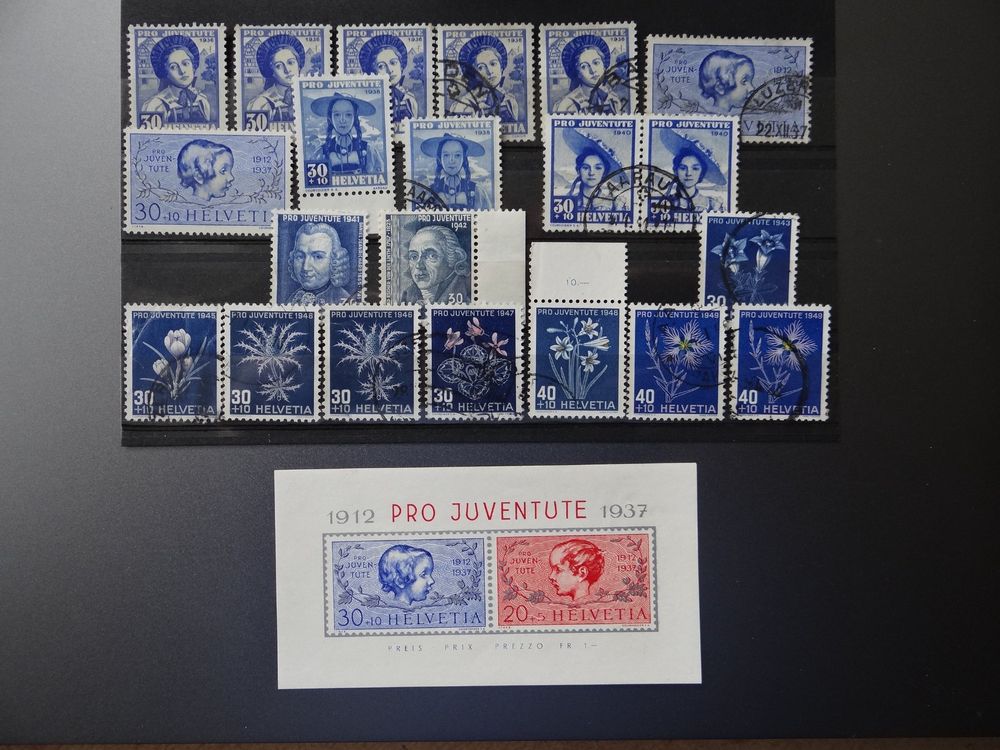 Tolles Lot Pro Juventute blaue Werte ab CHF 1.-- (D'occasion) à Kriens pour CHF 16 – avec ...