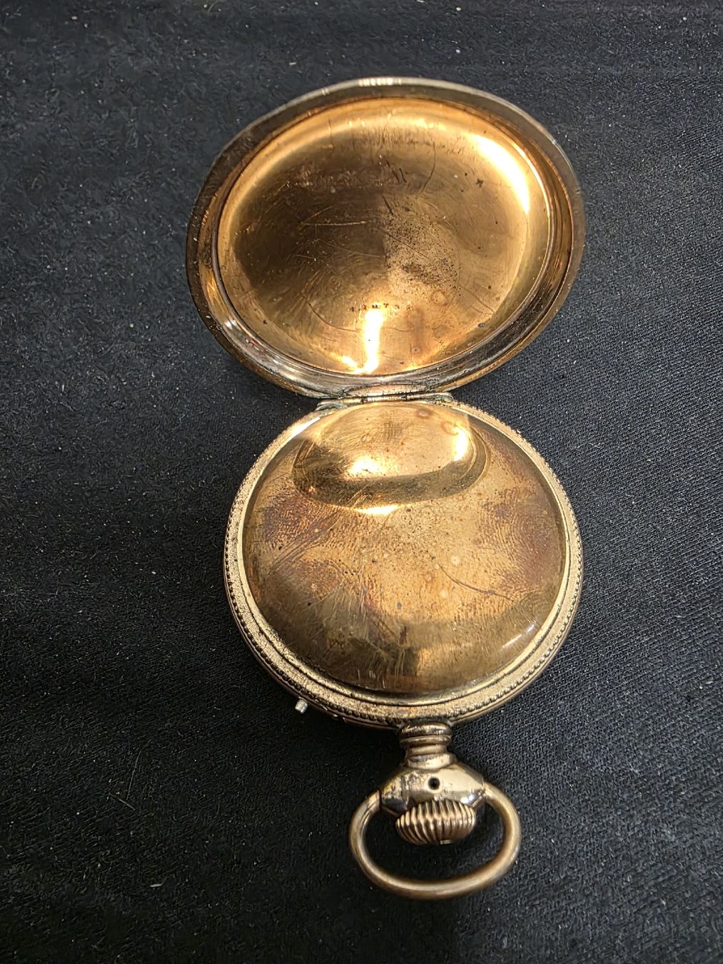 Alte Taschenuhr "Rosskoof Messing - Vergoldet glas fehlt (Gebraucht) in ...