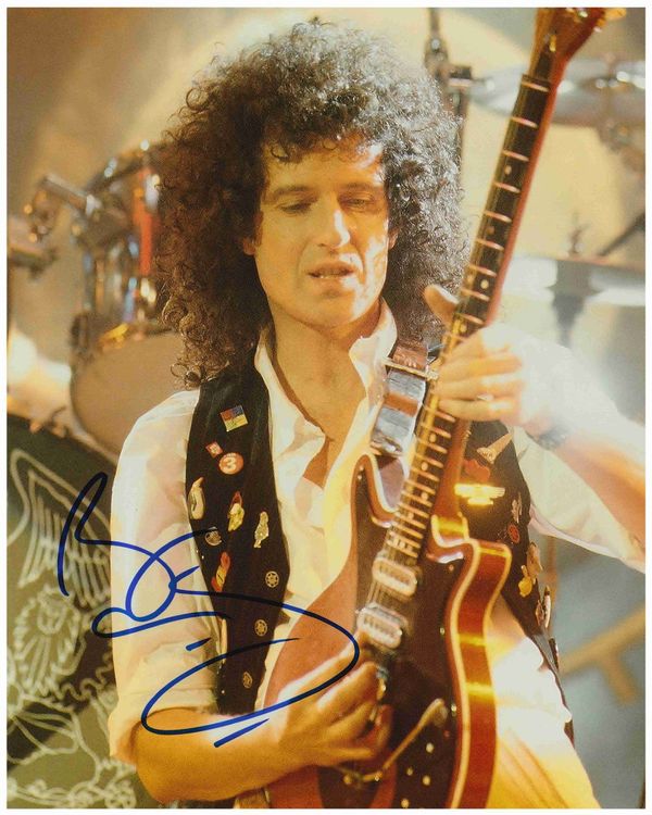 BRIAN MAY - "QUEEN" - handsigniertes Grossfoto (20x25cm) COA | Acheter ...