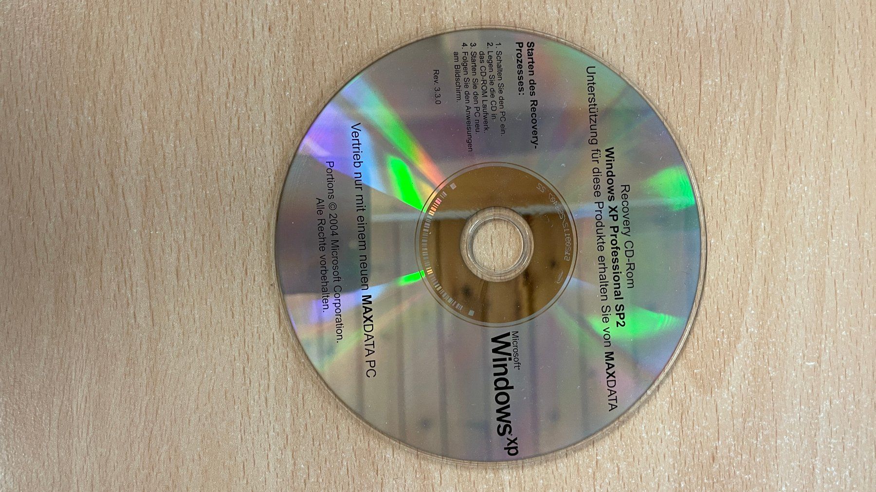 Windows XP Professional SP2 Recovery CD-Rom MAXDATA PC (Gebraucht) in ...