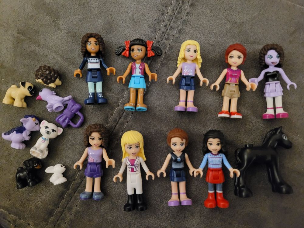 9 Lego Friends Figuren mit tiere. | Kaufen auf Ricardo
