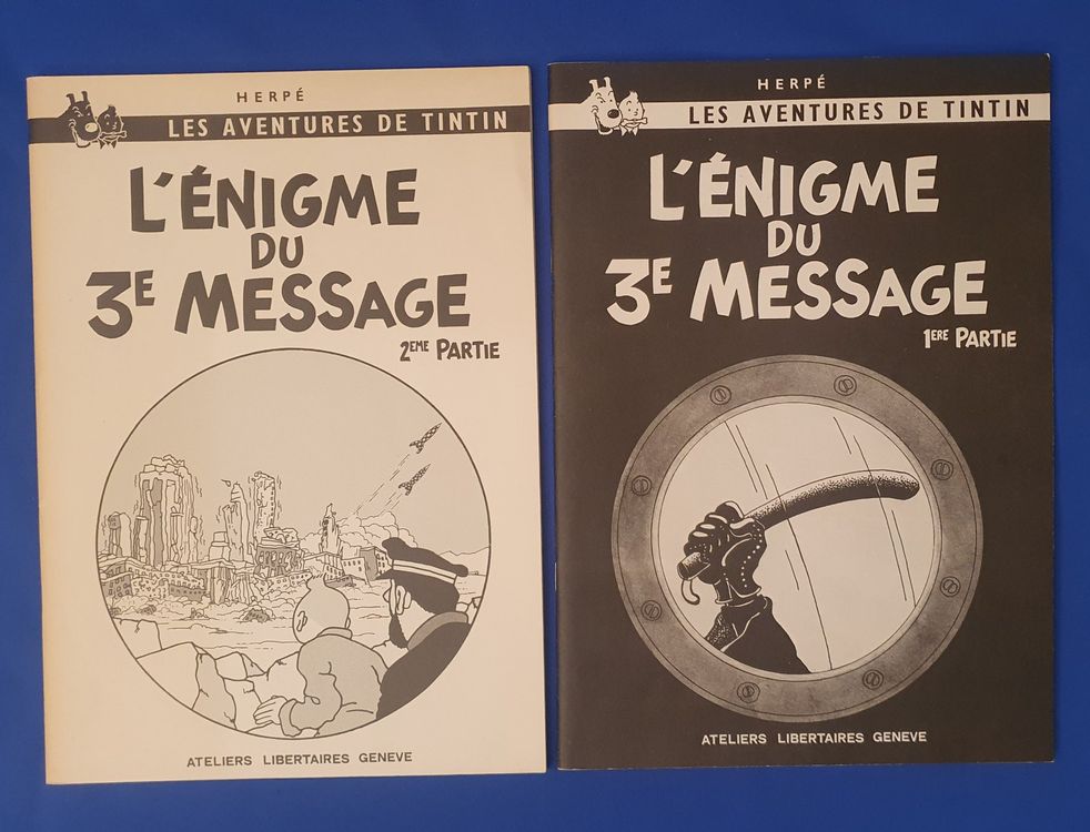 Tintin - L'Énigme du 3e Message, 1ere+2eme Partie, 1986/88 (Neu (gemäss ...