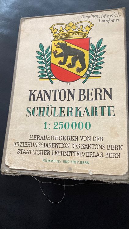 Alte Schulkarte vom Kanton Bern (Gebraucht) in Reinach BL für CHF 12 – mit Lieferung auf Ricardo ...