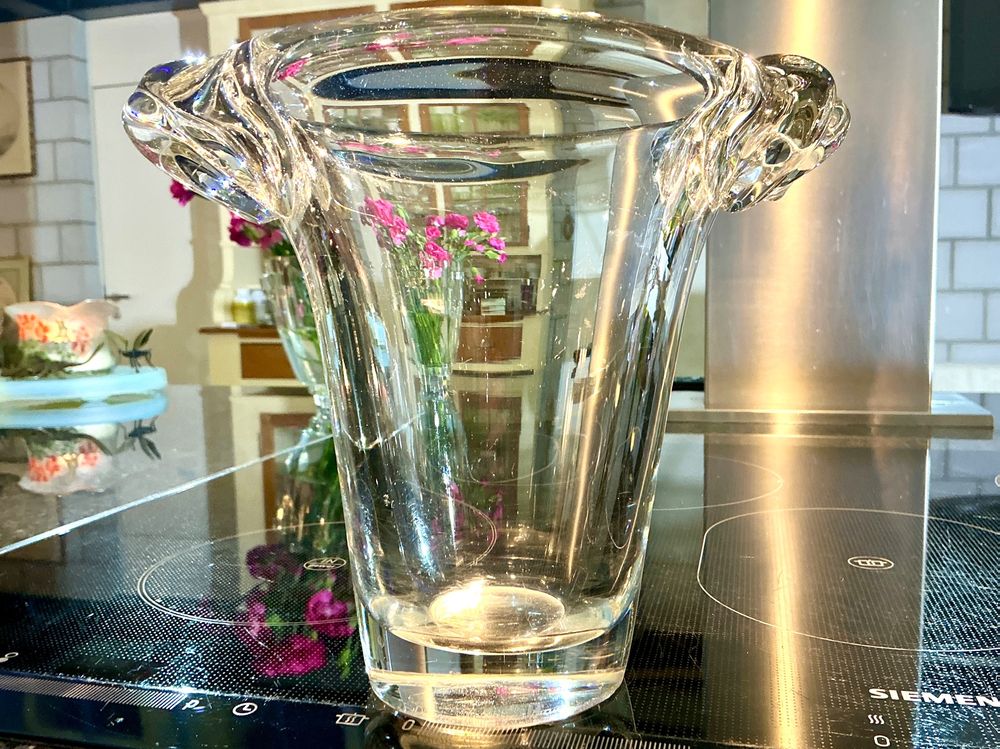 DAUM NANCY FRANCE ART DECO BLEIKRISTALLVASE UM 1930, SIGNIER (Gebraucht ...