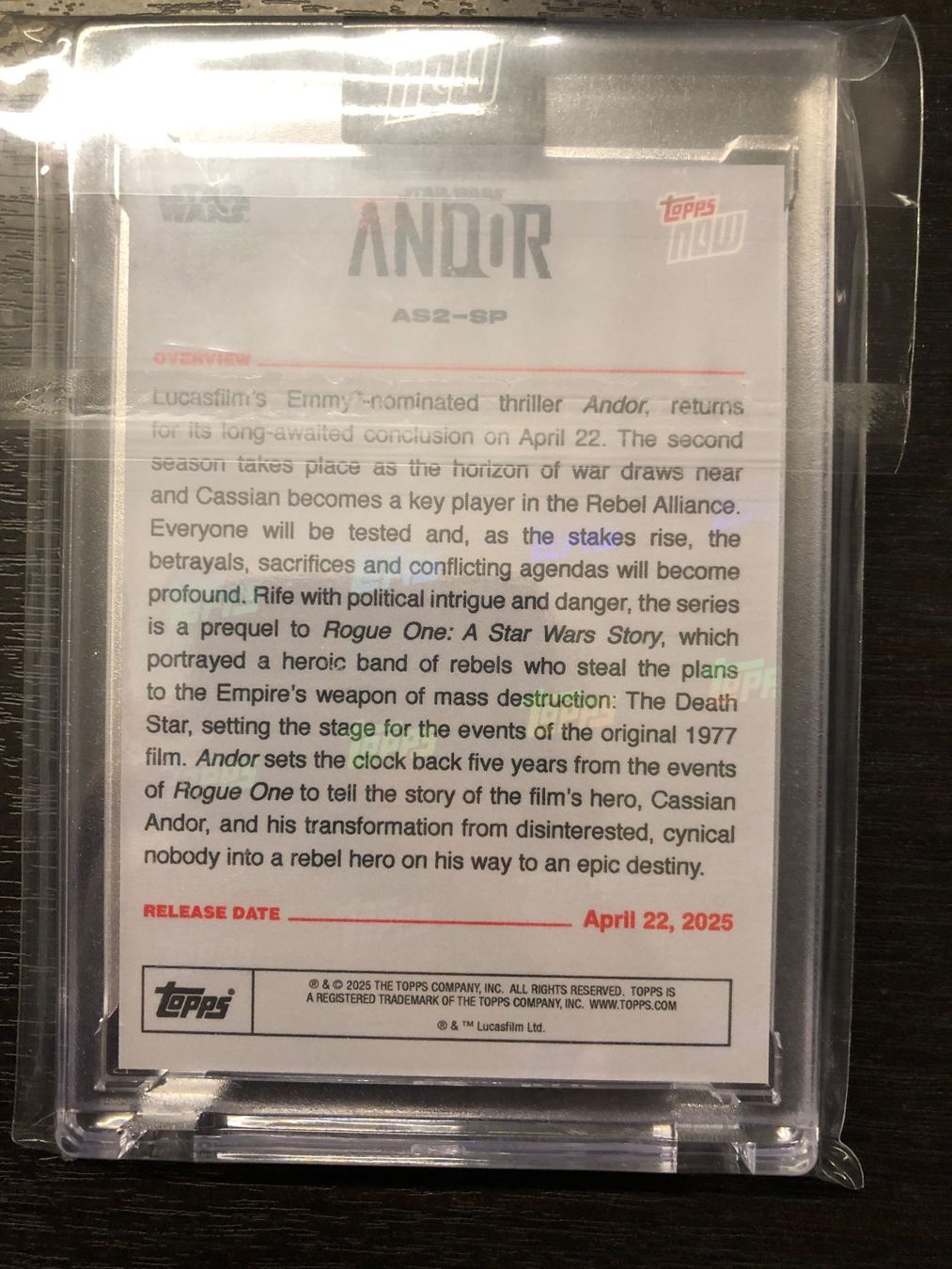 ANDOR SP – Star Wars Topps Now 2025 (Neu und originalverpackt) in ...
