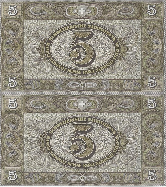 2 sehr schöne Schweizer 5 Franken-Banknoten 22. Februar 1951 | Kaufen ...