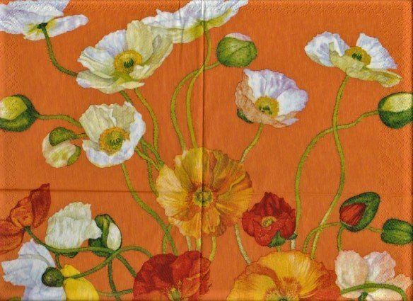 3 Servietten Mohnblumen | Kaufen auf Ricardo