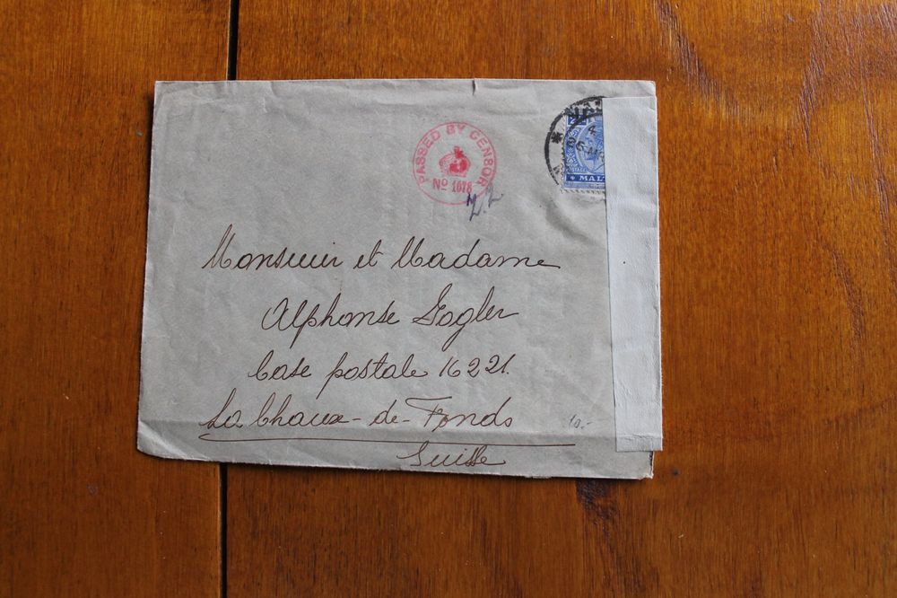 zensurierter Brief Malta, EF, gel. nach La ChdF (Gebraucht) in ...